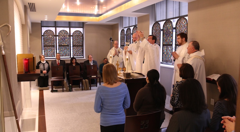 Archbishop celebrates first Mass in the Chapel of the Incarnate Word ...